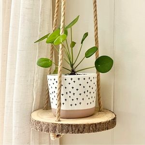 Wall Decor | Solid Wood Round Hanging Shelf | Poshmark